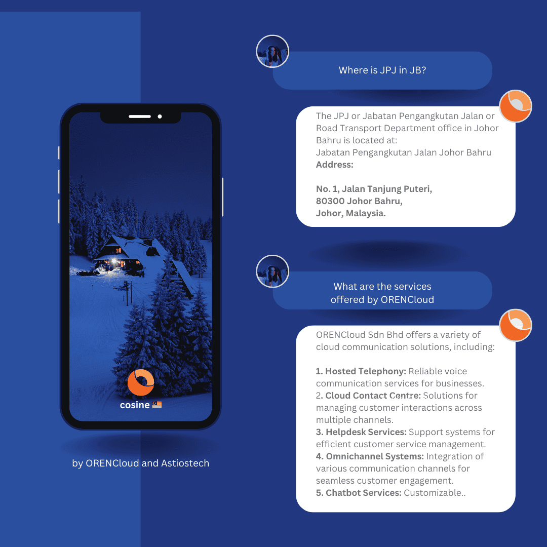 Cosine Chatbot - ORENCloud - Digital Starts Here